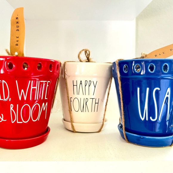Rae Dunn Holiday Rae Dunn 4th Of July Planters Poshmark